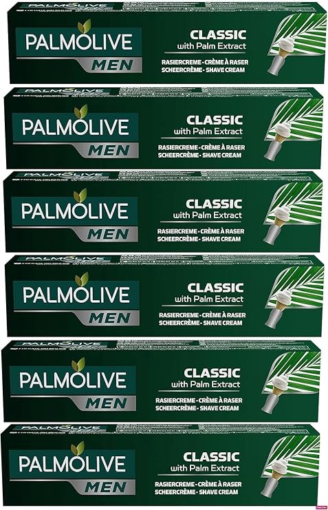 MM Palmolive Men Classic Shave Cream Pack of 6 - Smooth Shave, Rich ...