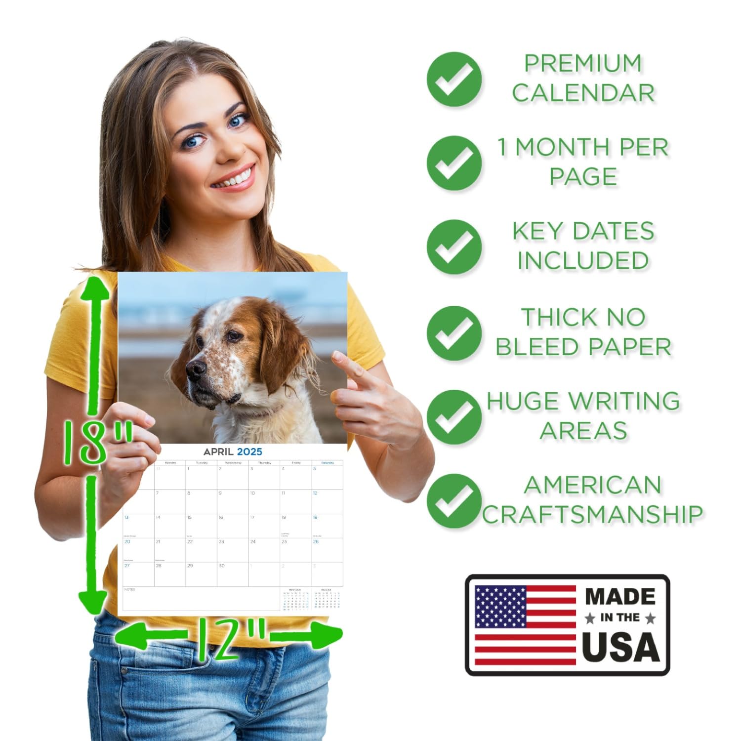 Snapklik.com : 2024 2025 Brittany Calendar - Dog Breed Monthly Wall ...