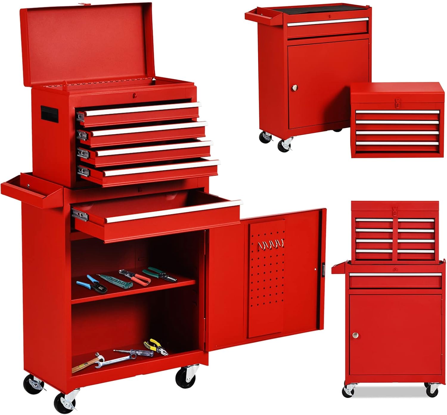 Amazon.com: Goplus Rolling Tool Chest, 5-Drawer Tool Box Organizer w ...