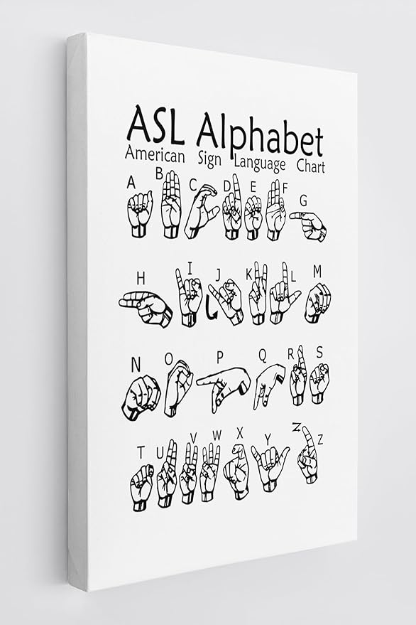 Amazon.com: BXFAHZJ ASL Alphabet American Sign Language Chat ...