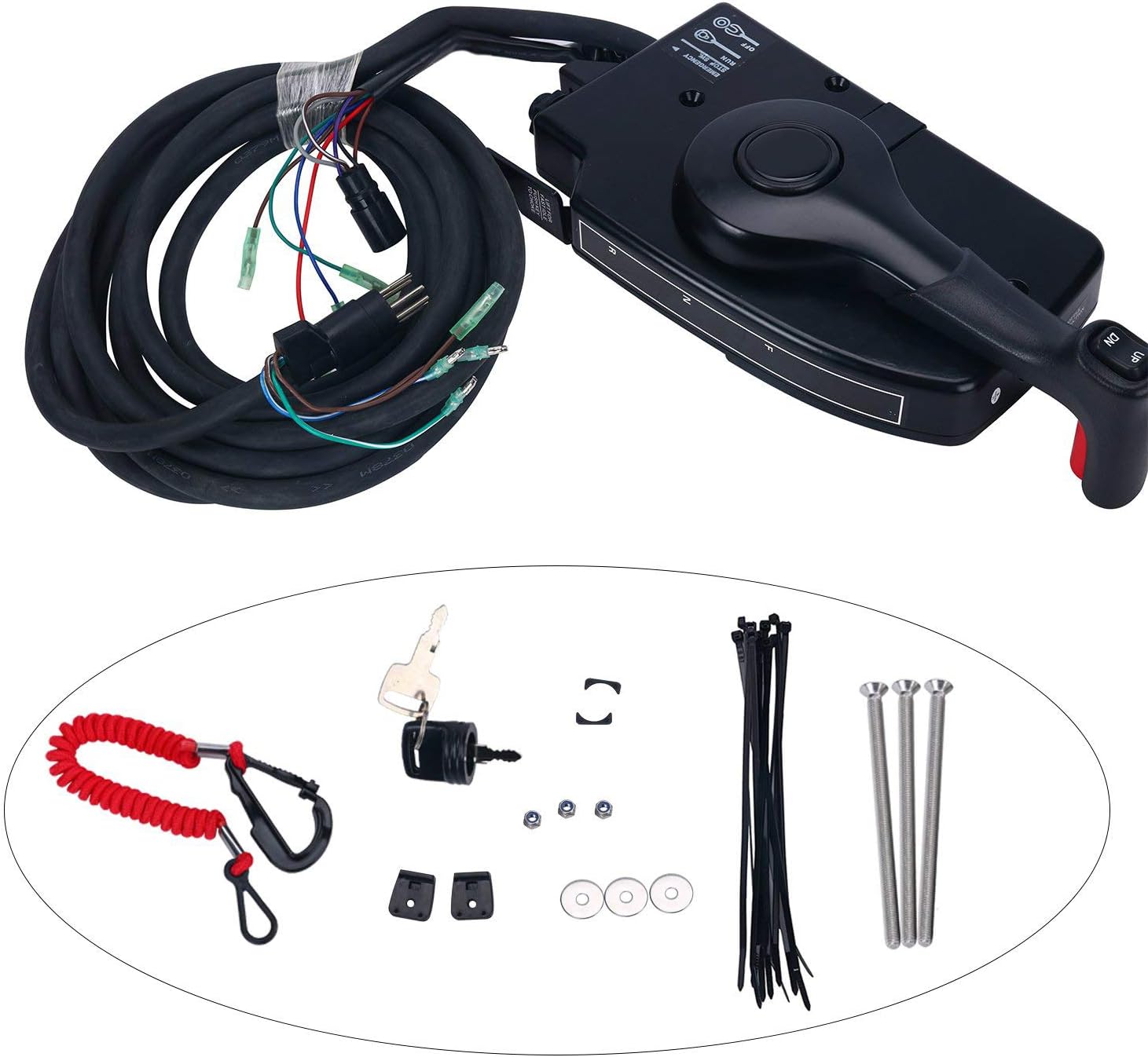 Amazon.com : 881170A15 Boat Motor Side Mount Remote Control Box with 8 ...