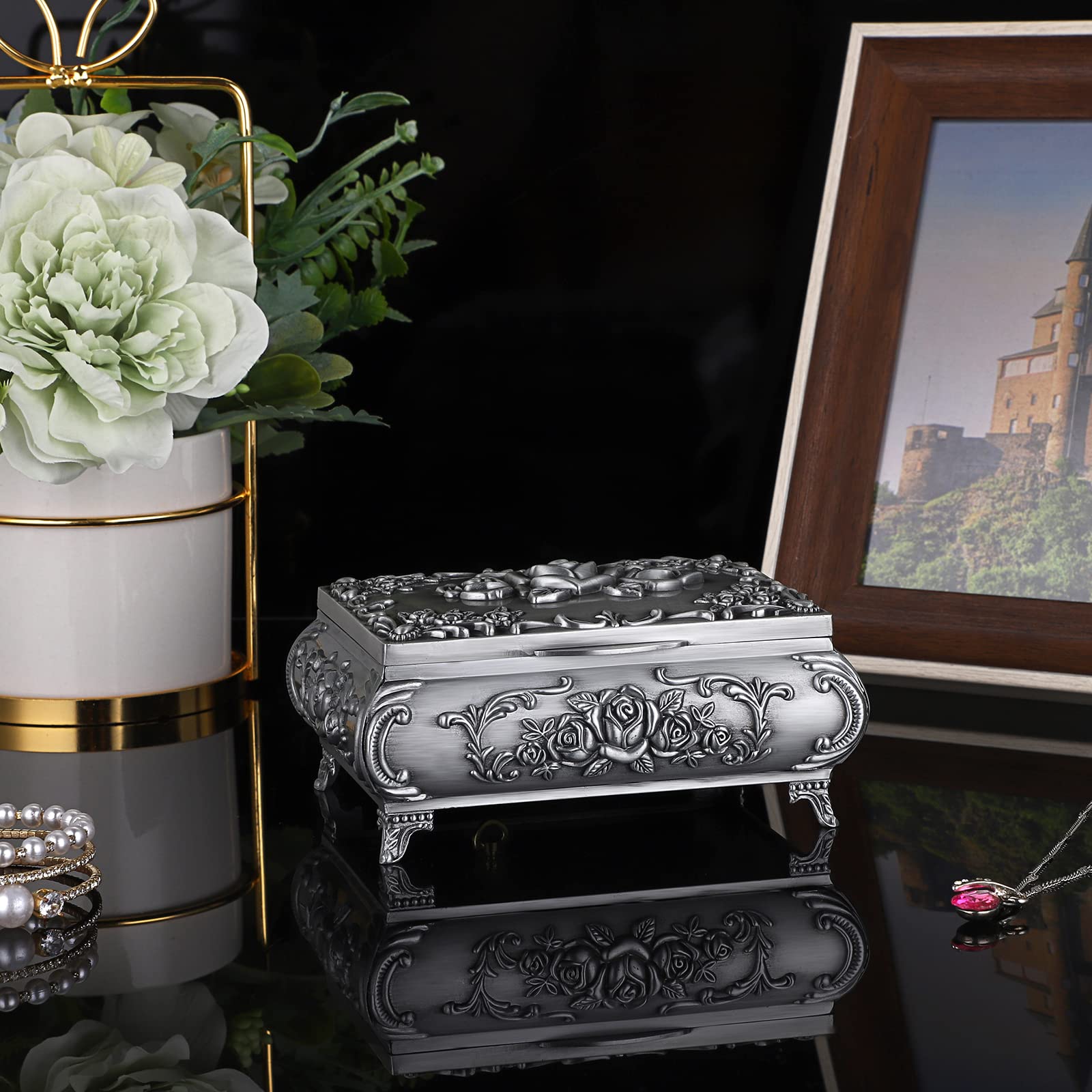 Ornamental Metal Ring Boxes