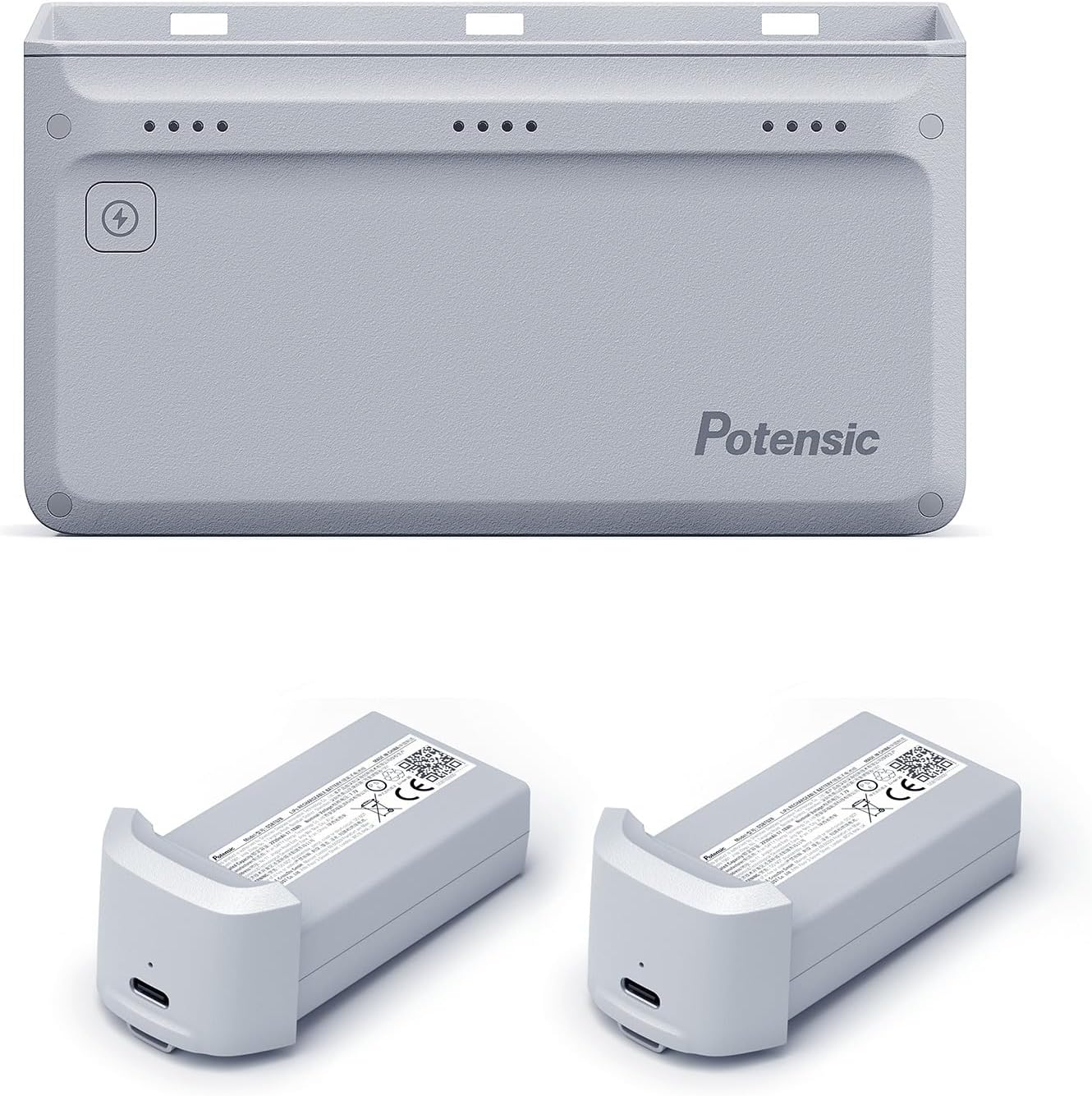 Amazon.com: Potensic Atom Parallel Charging Hub with 2 Smart Batteries ...