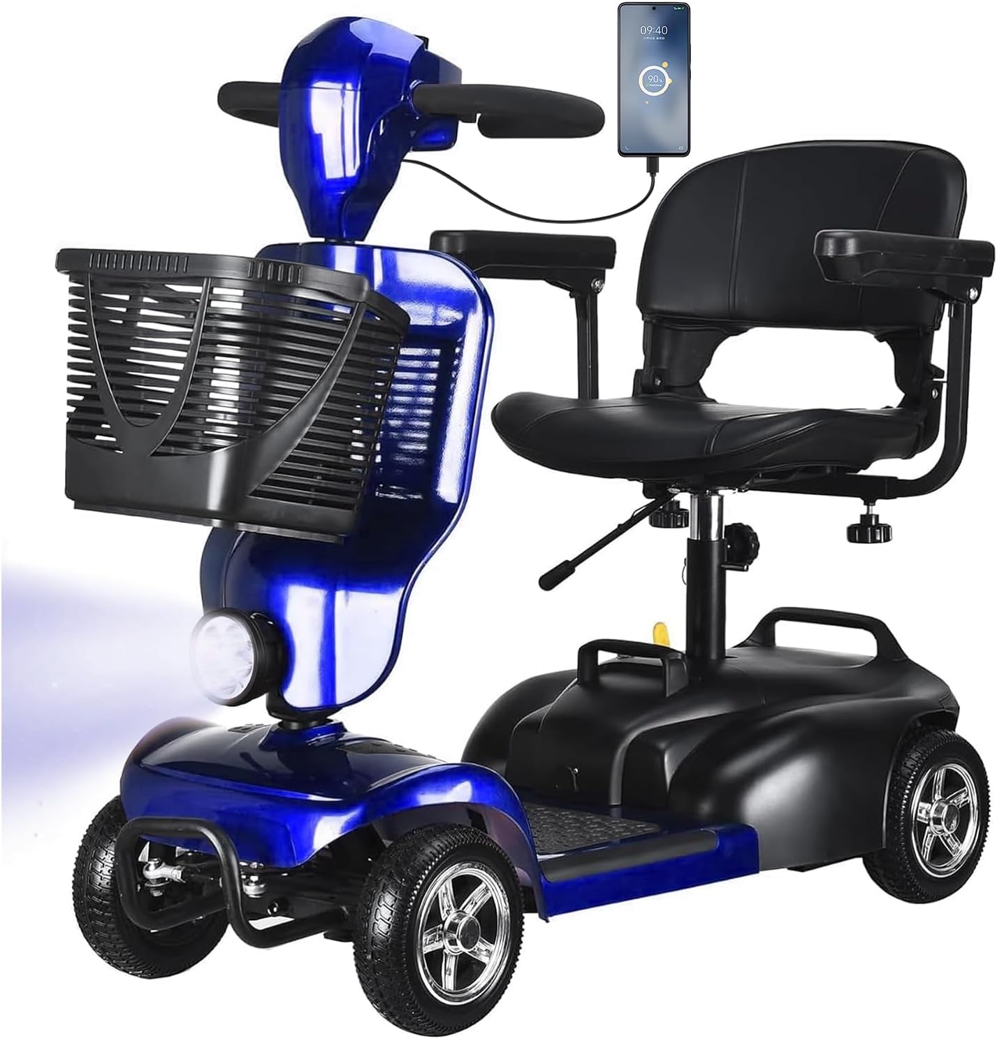 Amazon.com: Portable Electric Mobility Scooter, Easy Collapsible 350lbs ...