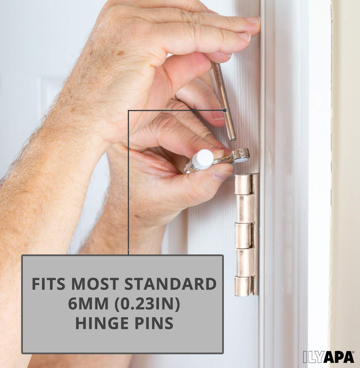 Snapklik.com : Ilyapa 12 Pack Hinge Pin Satin Nickel Door Stops ...