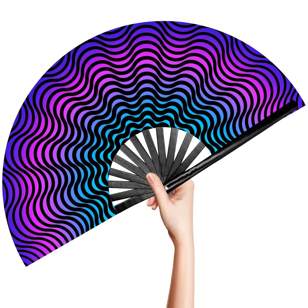 Amazon.com: OMyTea Rave Hand Fan Foldable for Women/Men/Drag Queen ...