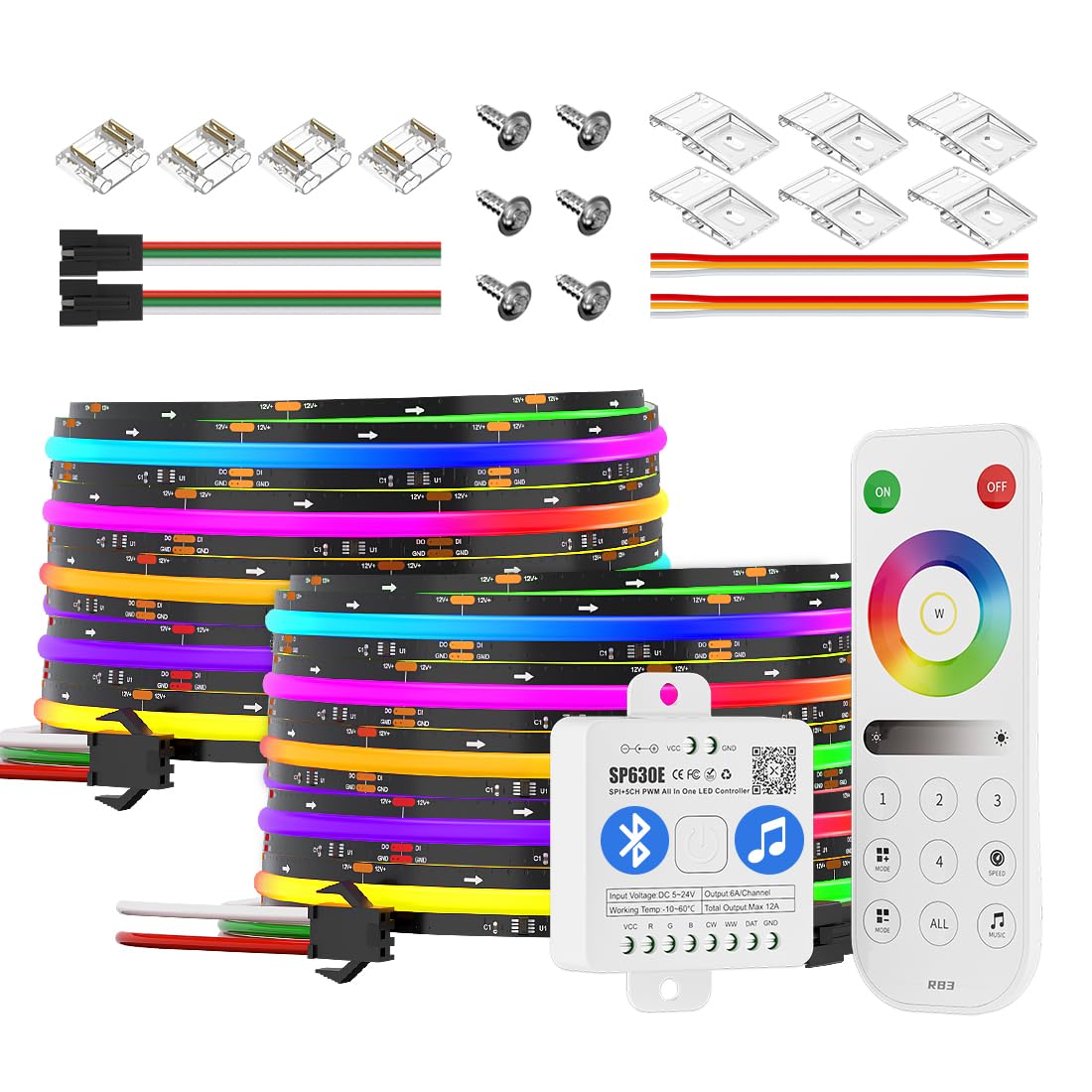 Amazon.com: BTF-LIGHTING FCOB WS2811 IC RGB Chip Flexible High Density ...