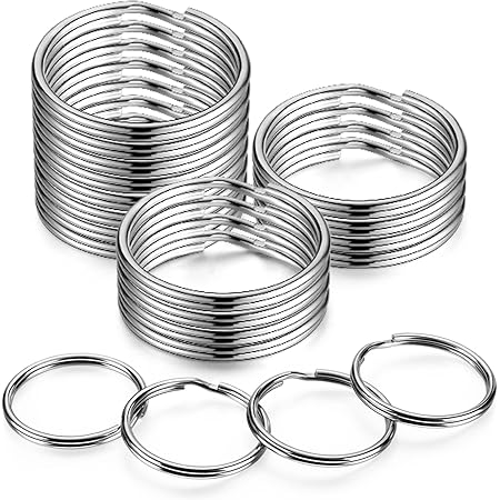 Amazon.com: YHYZ 1.2 inch Key Rings (Round) Bulk (30pcs), 30mm Sliver ...