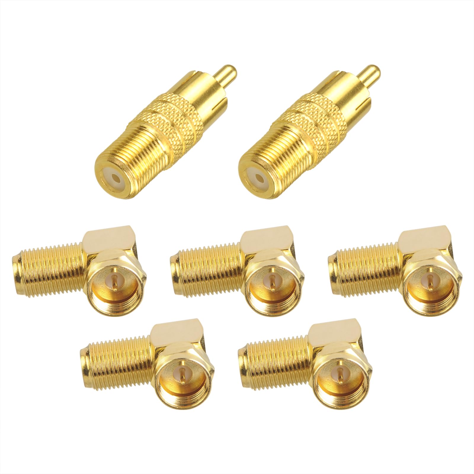 Amazon.com: VCE Right Angle F-Type RG6 Male to Female Adapter 5-Pack ...