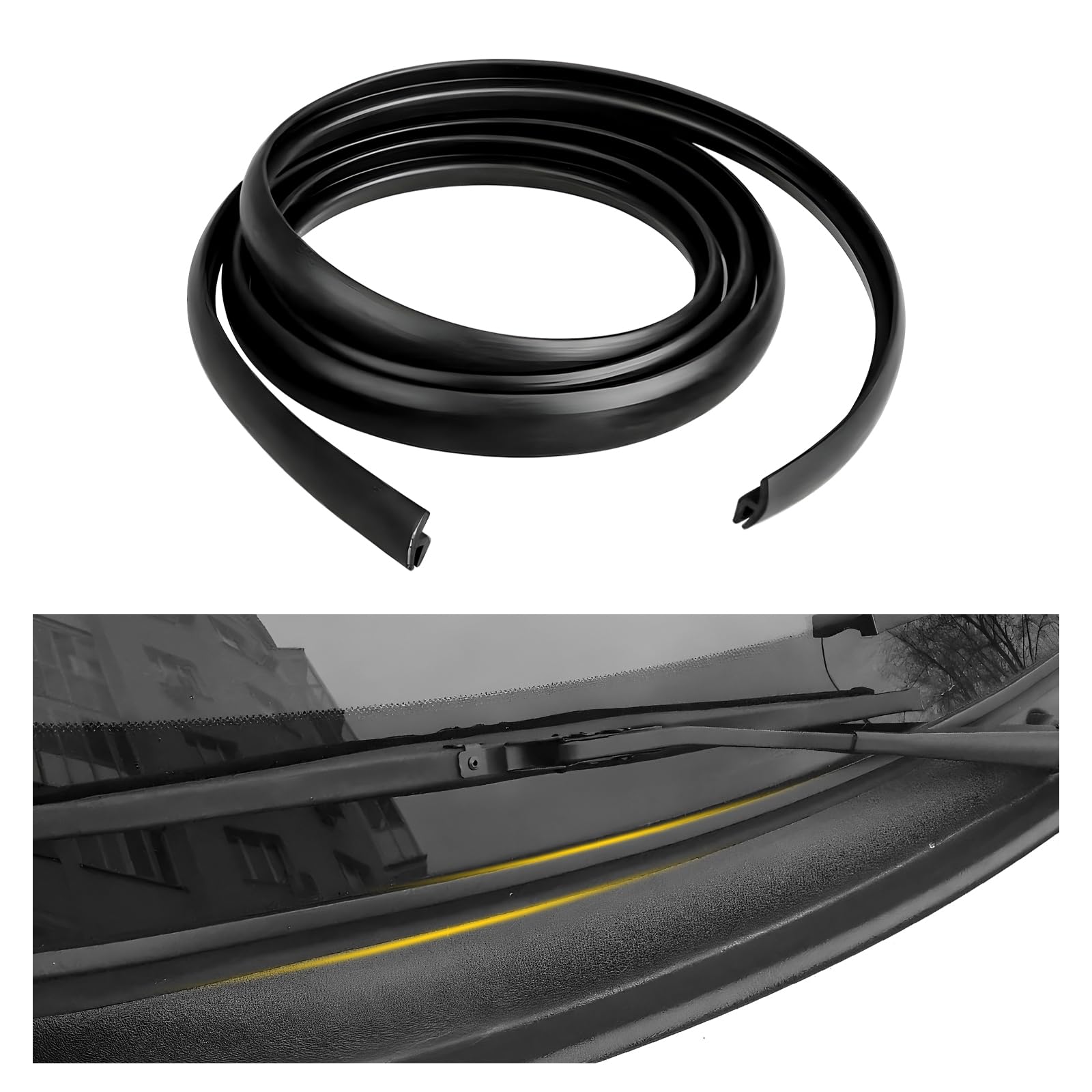 Amazon.com: Sylvil Front Windshield Seal Strip, 6.5 Ft Car Windshield ...