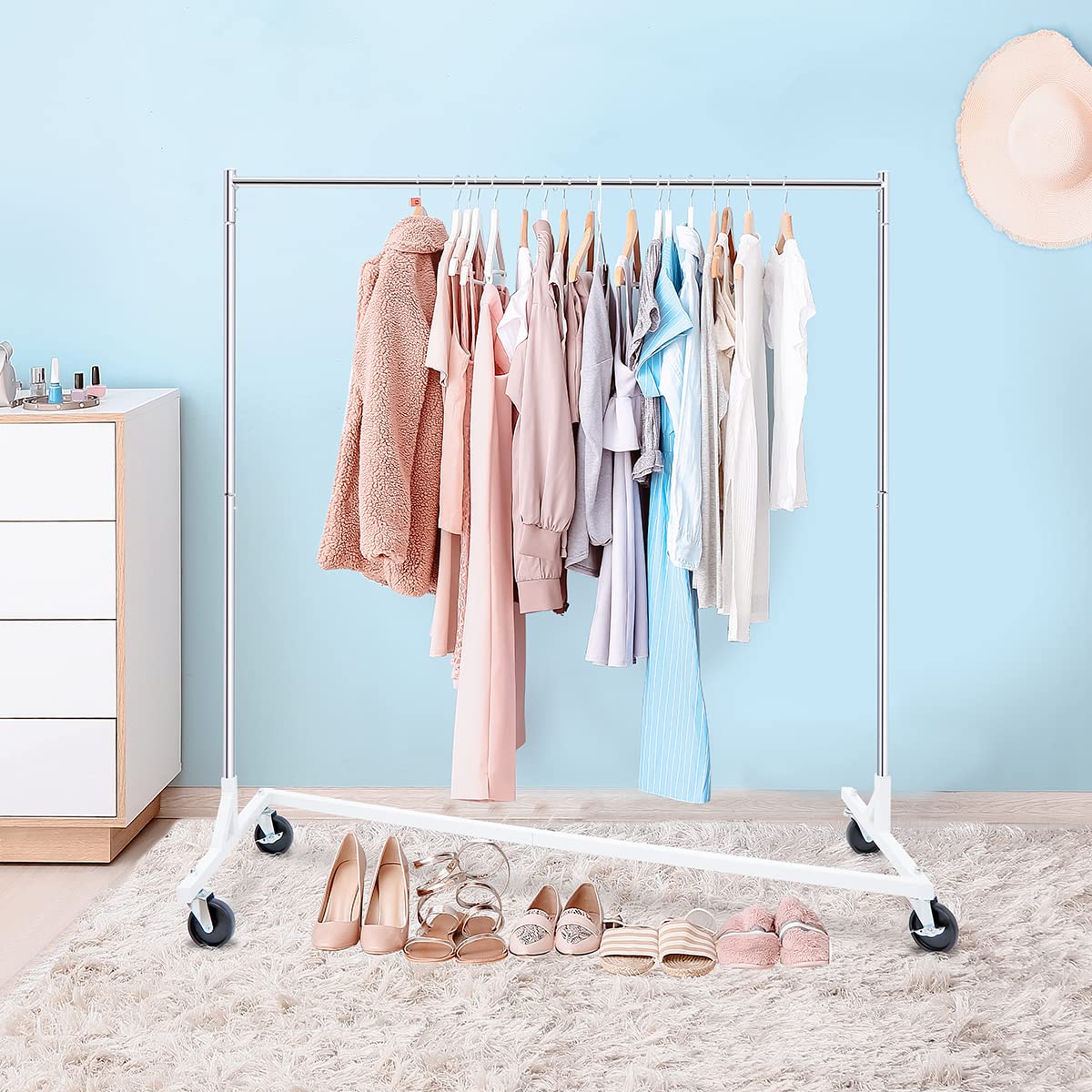 Amazon.com: ZenStyle Clothes Rack Z Base Clothing Garment Rack on ...