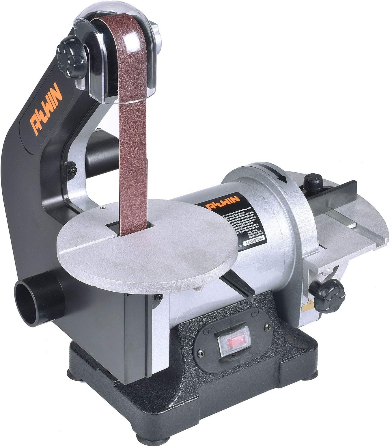 Allwin Benchtop Mini Disk/Belt Sander, 2.3 Amp, 120-Volt Corded, 1 in ...