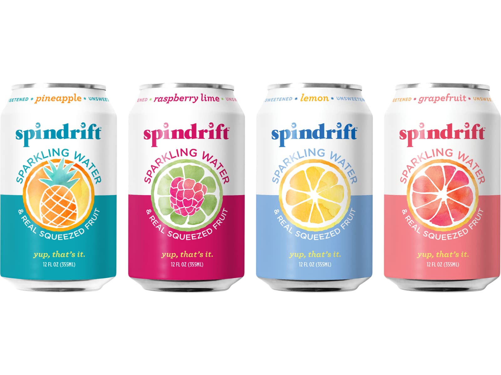 Spindrift Sparkling Water 4 Flavor Variety Pack Made With Real | Desertcart Philippines