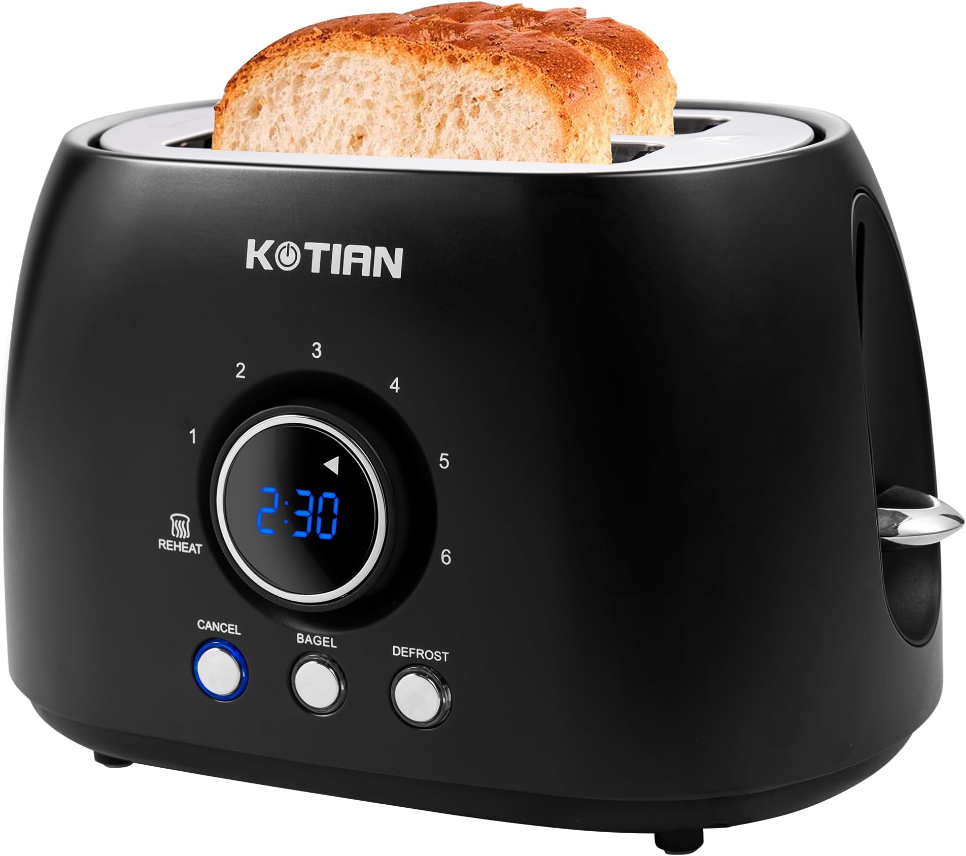 Amazon.com: Toaster 2 Slice,KOTIAN Retro Toaster,1.5" Extra Wide Slot ...