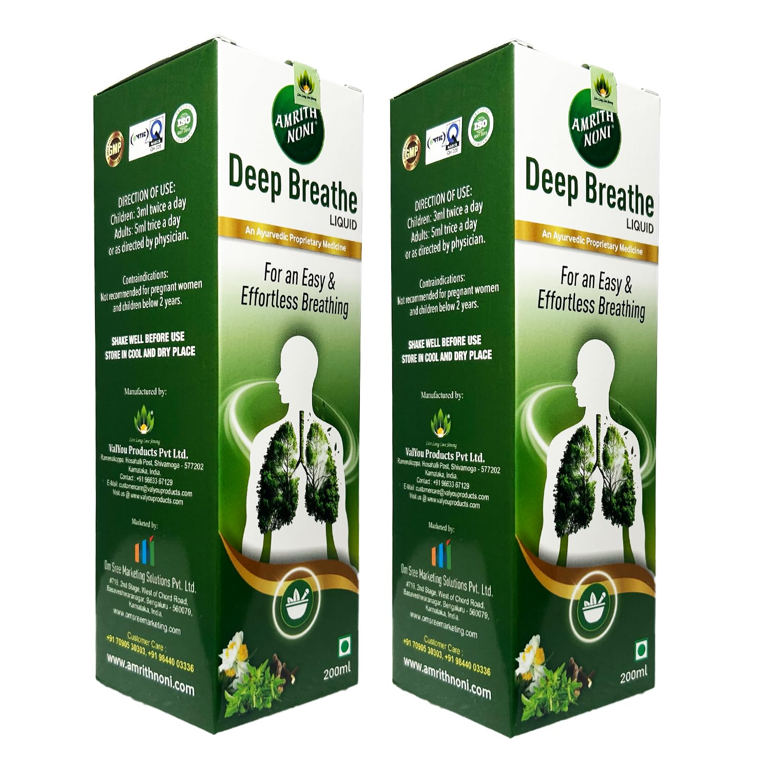 Buy Amrith Noni Deep Breathe Liquid 200ml - Ayurvedic Asthama Care ...