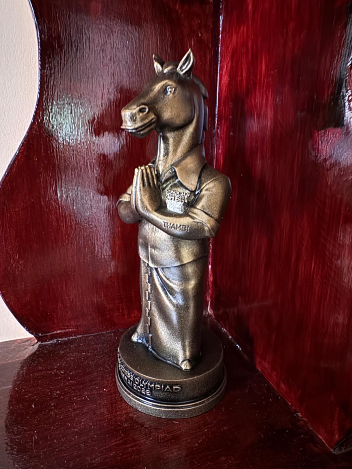 SILAII Thambi Chess Mascot Sculpture - 8 INCH, Antique Bronze Colour ...