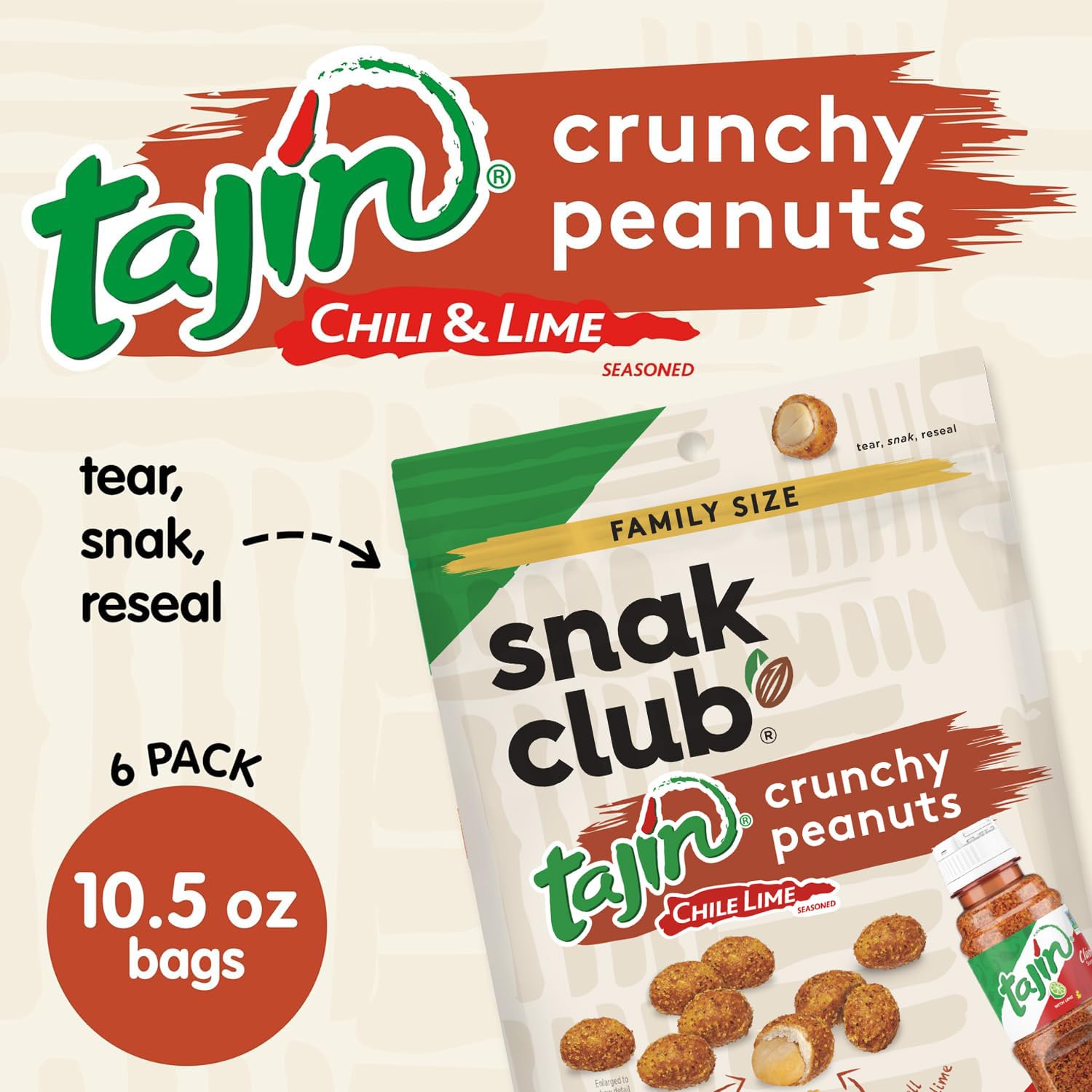 Snapklik.com : Snak Club Tajin Crunchy Peanuts, Nuts