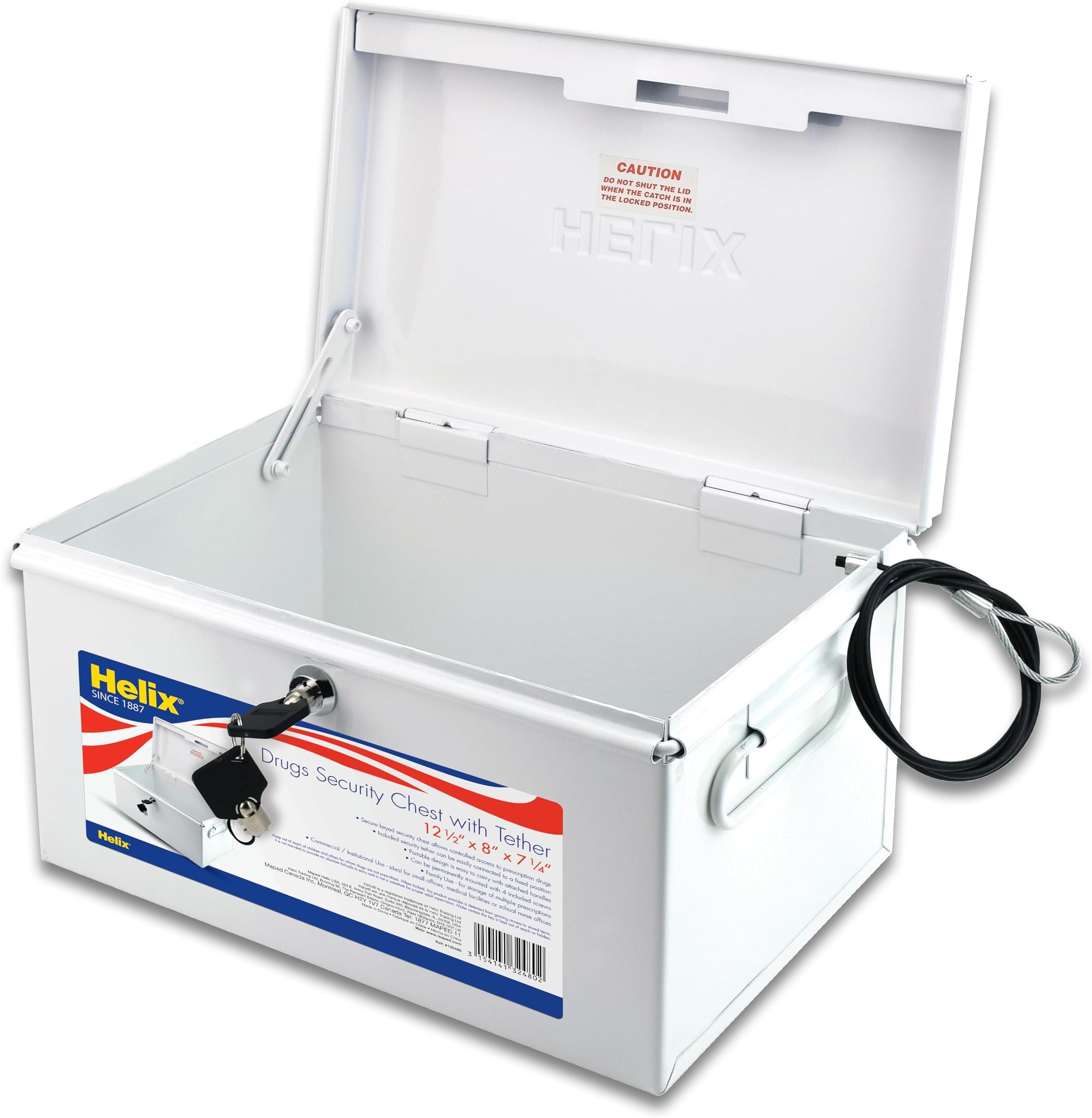 Amazon.com: Helix - All-Metal Lockable Drugs Security Chest - Secure ...