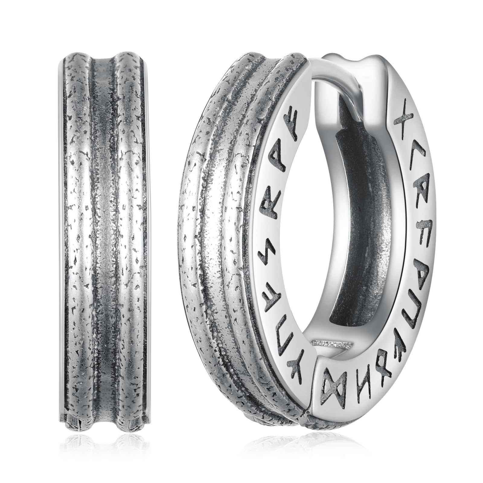 Amazon.com: SVODEA Viking Earrings for Men 925 Sterling Silver Viking ...