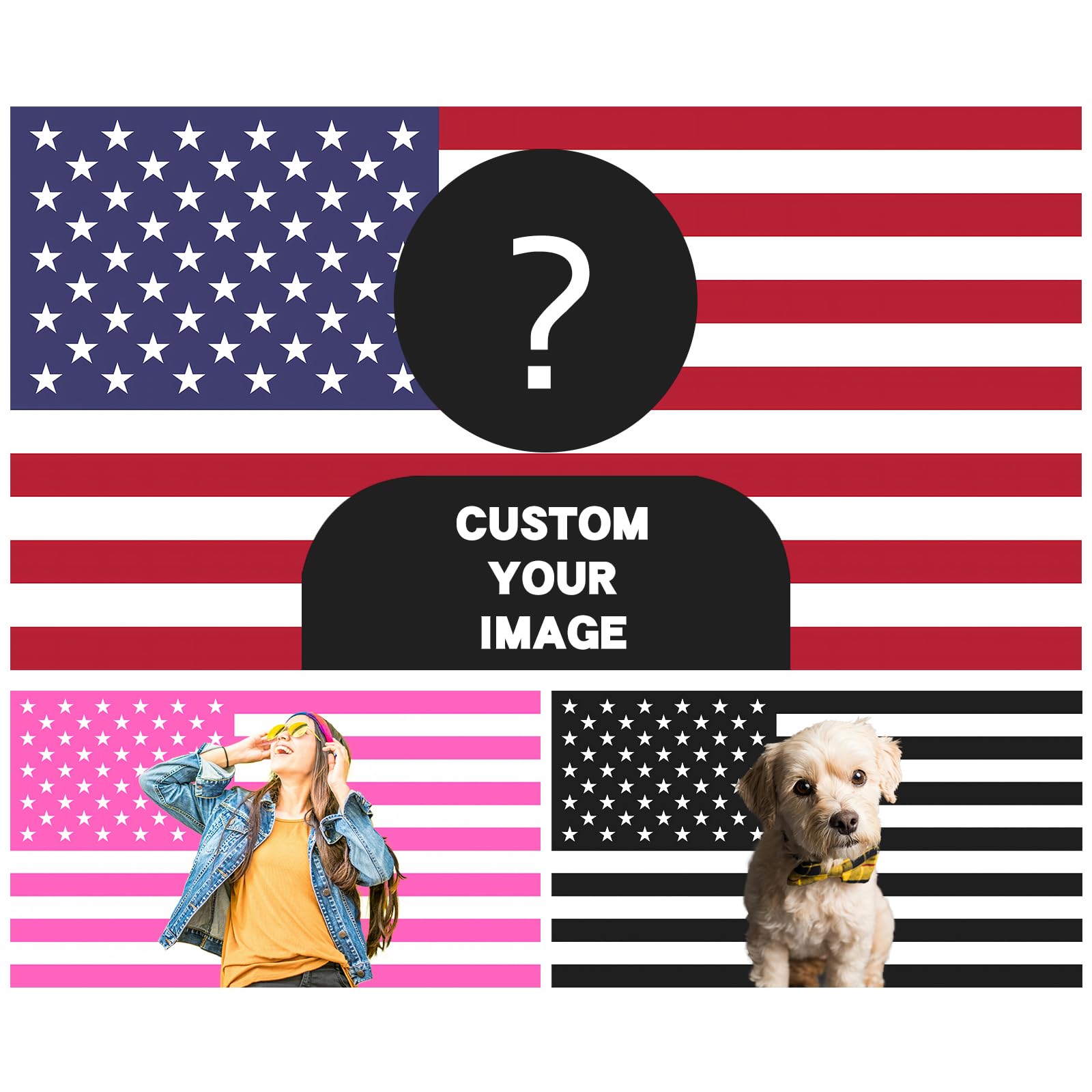 Amazon.com : Custom Flag 3x5 Ft Customized American Flag Design Your ...