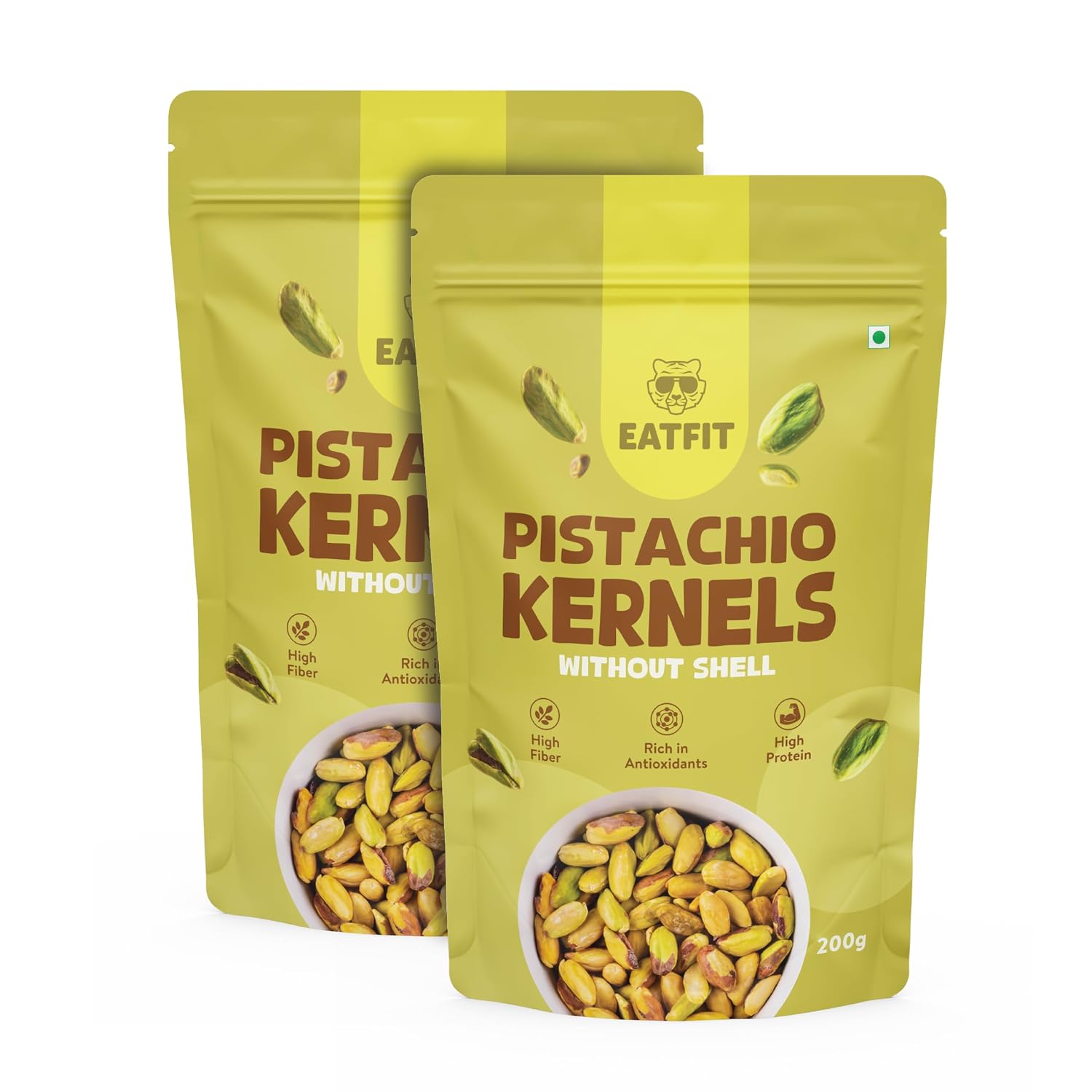 Eatfit Premium California Roasted & Salted Pistachios Kernels without ...