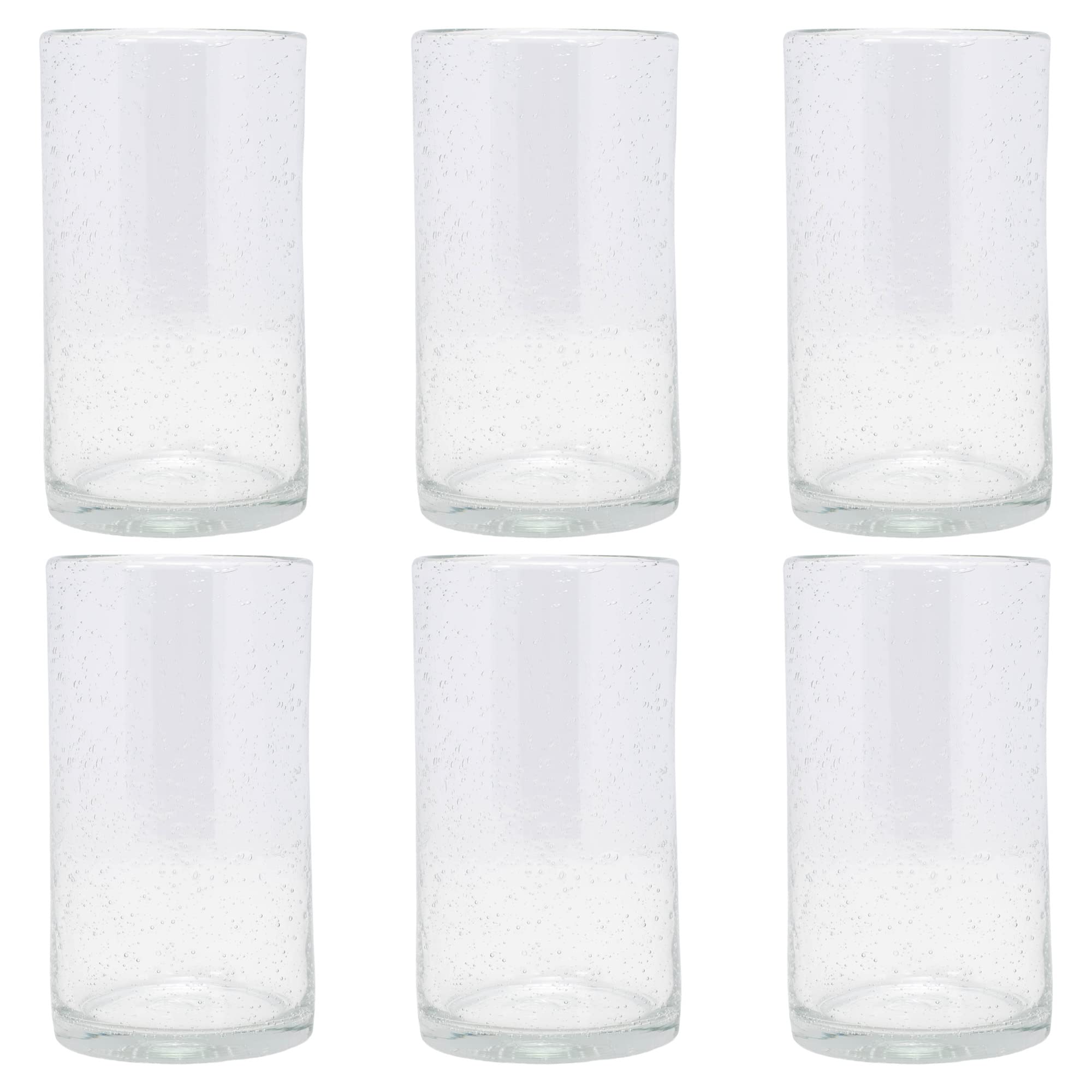 Amazon.com | TAG True Living Classic Clear Bubble 18 ounce Glass Water ...