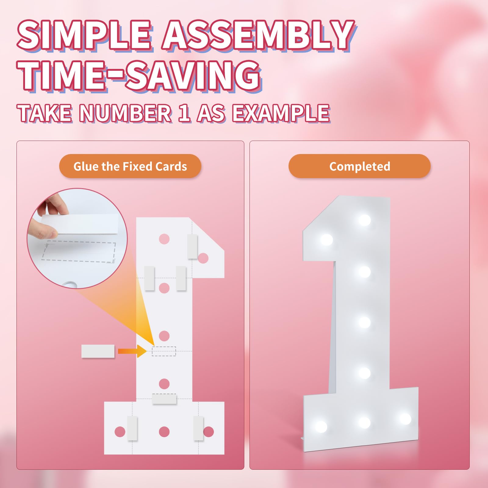 Snapklik.com : Marquee Numbers Large 1st-Birthday Decorations: 3ft ...