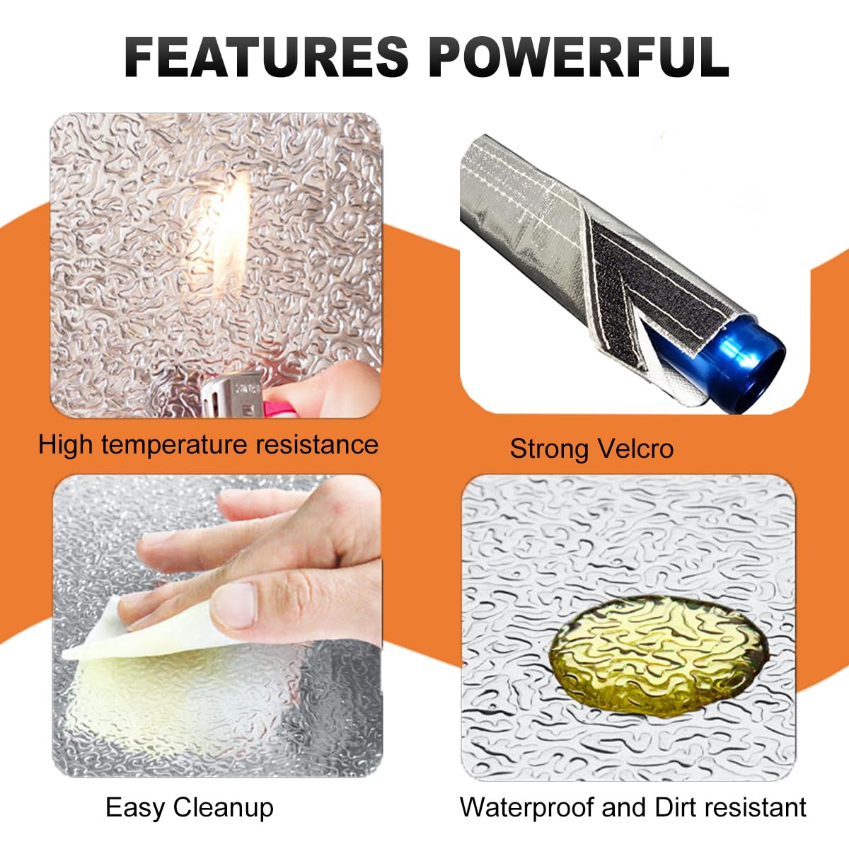 Snapklik.com : DEGEOBERLIN Aluminized Heat Shroud Sleeving Heat Shield ...
