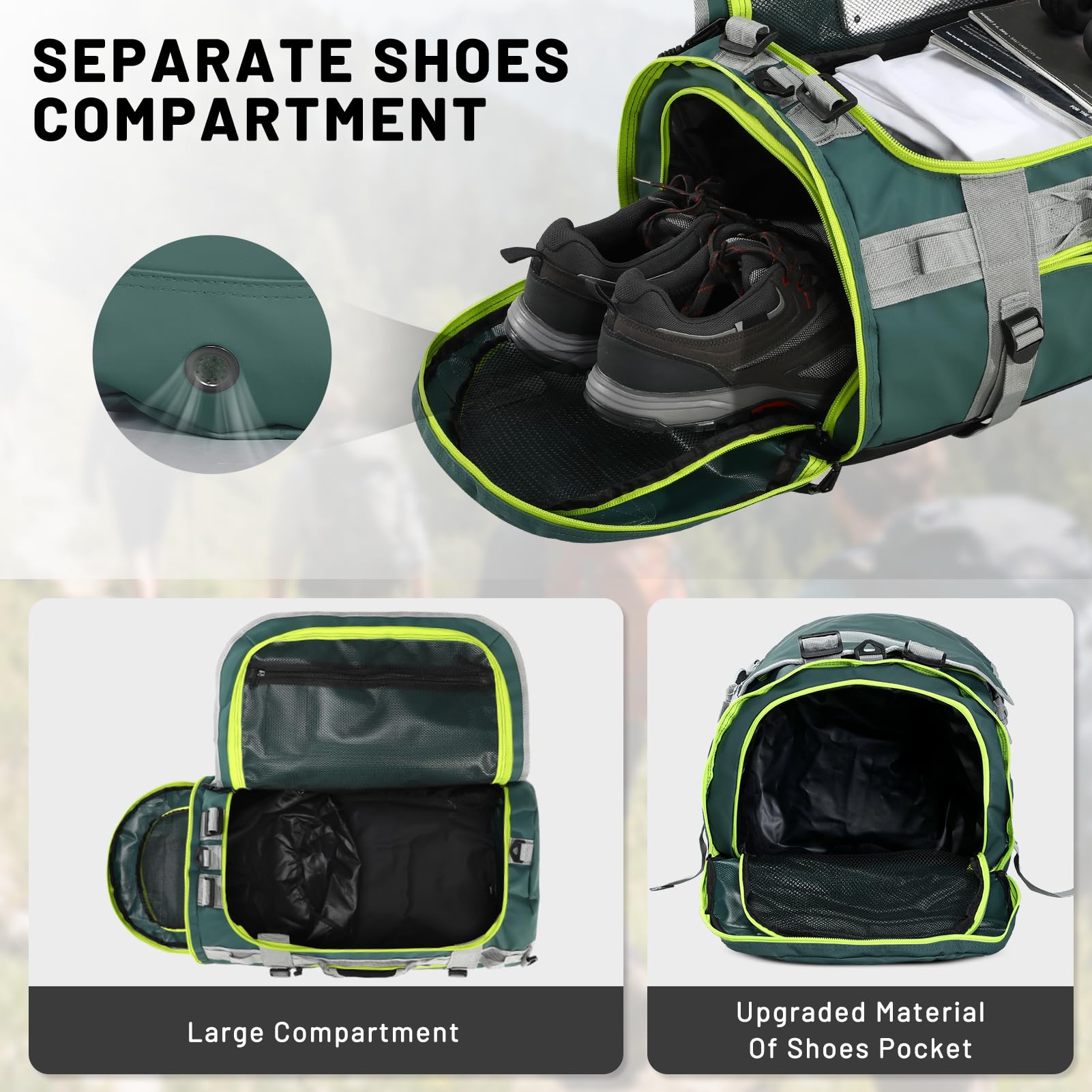 Snapklik.com : MIER Large Duffel Backpack Sports Gym Bag