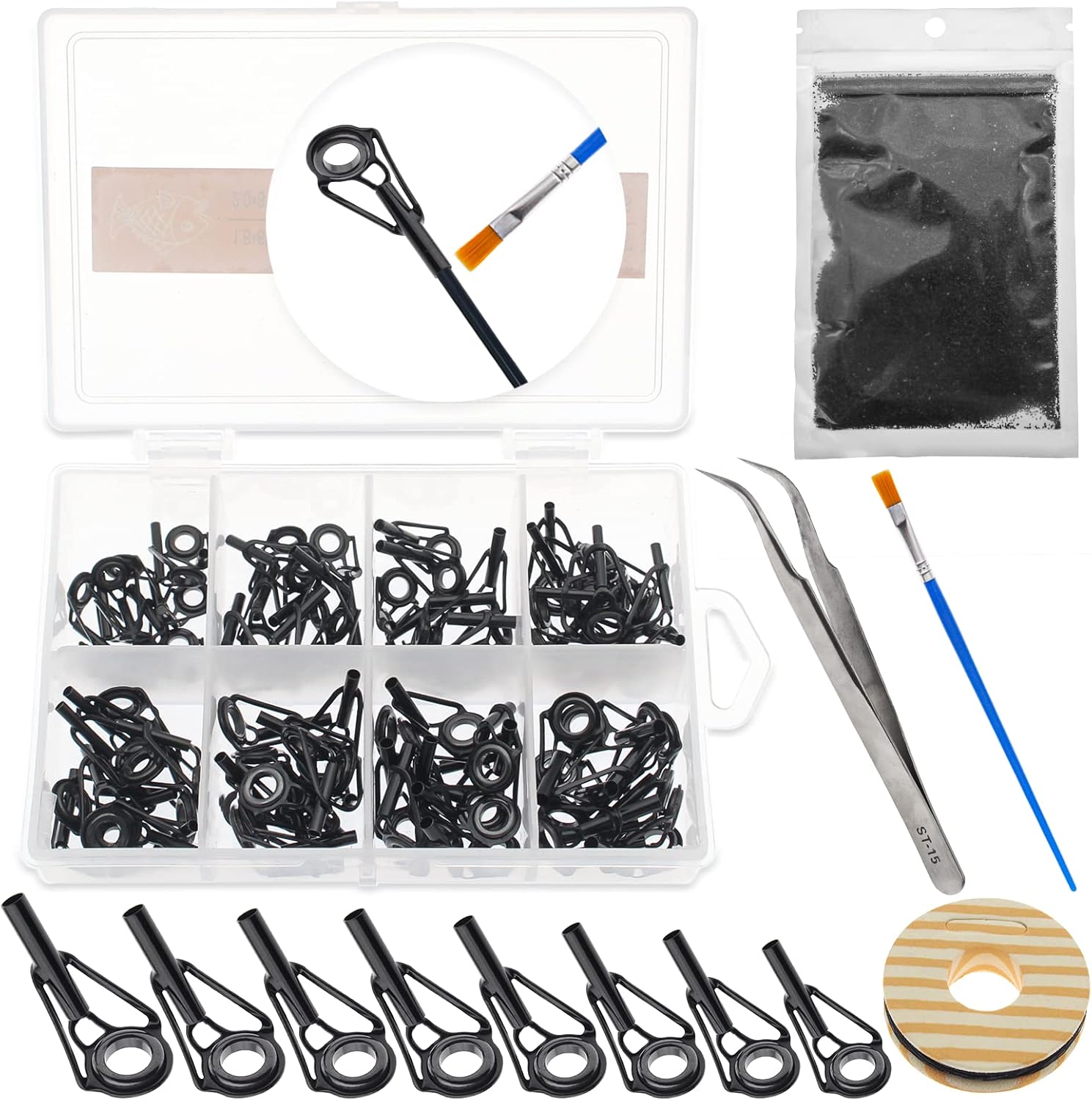 Amazon.com : Gefischtter Fishing Rod Tip Repair Kit Fishing Pole Repair ...