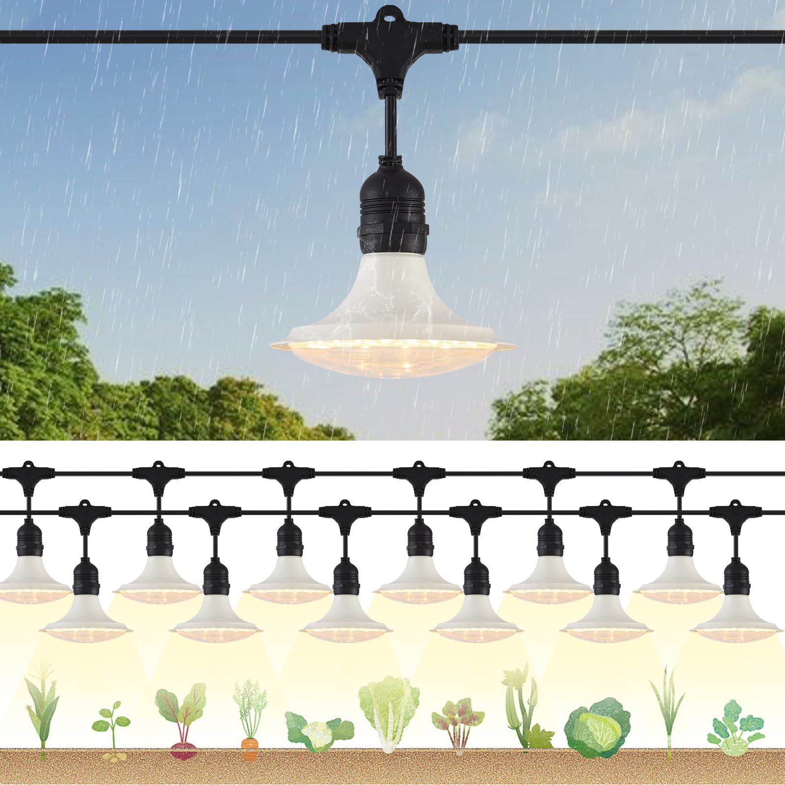 Snapklik.com : PuxiGrow Outdoor LED Grow Lights, Waterproof String Grow ...