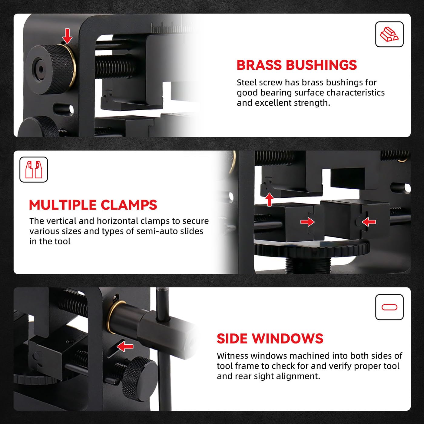 Snapklik.com : LLPTA 1pc Black Heavy Duty Universal Pistol Dovetailed ...