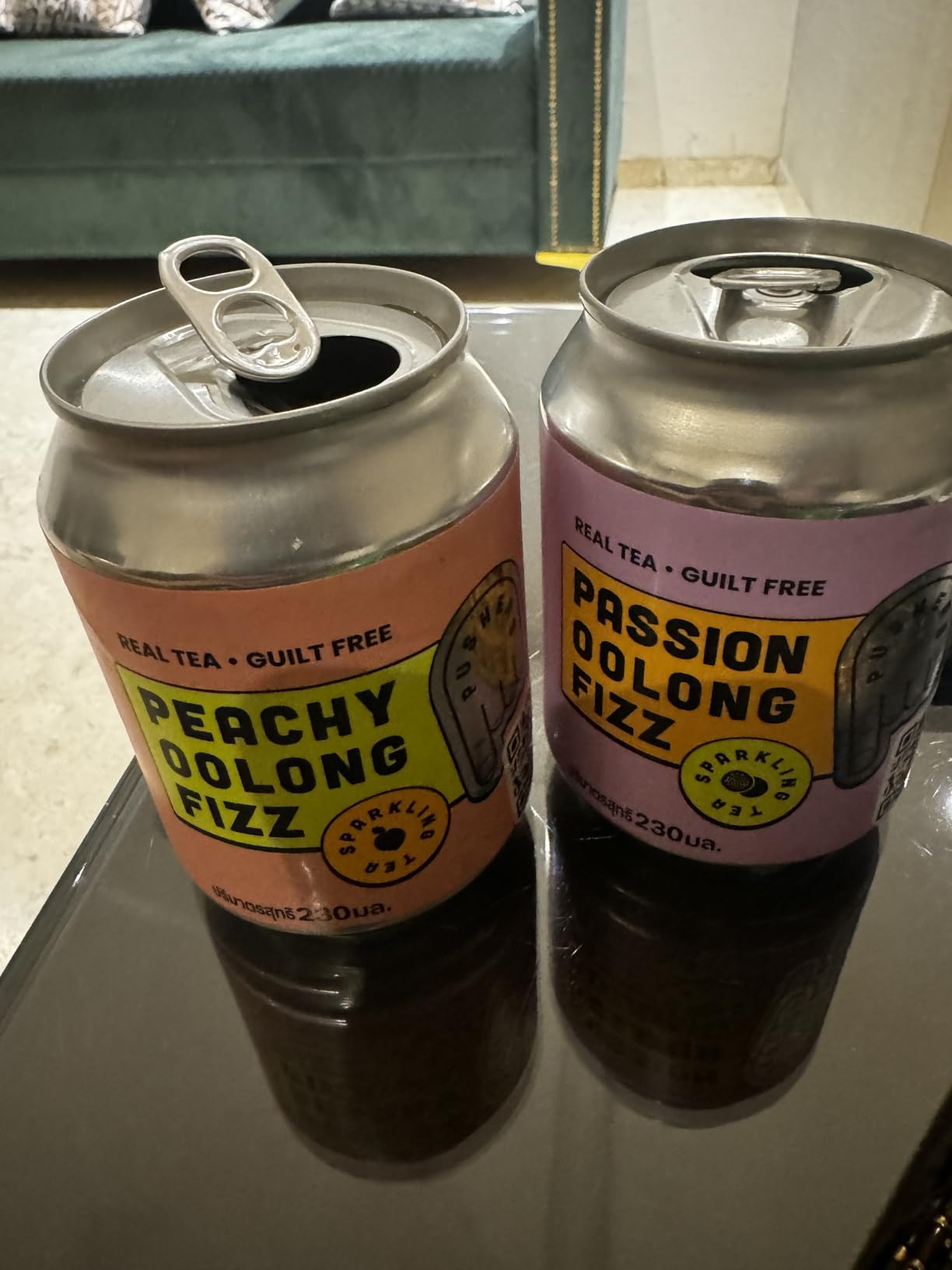 PUSHERS Drink Combo Pack Sparkling Oolong with Peach & Passion Rossele ...