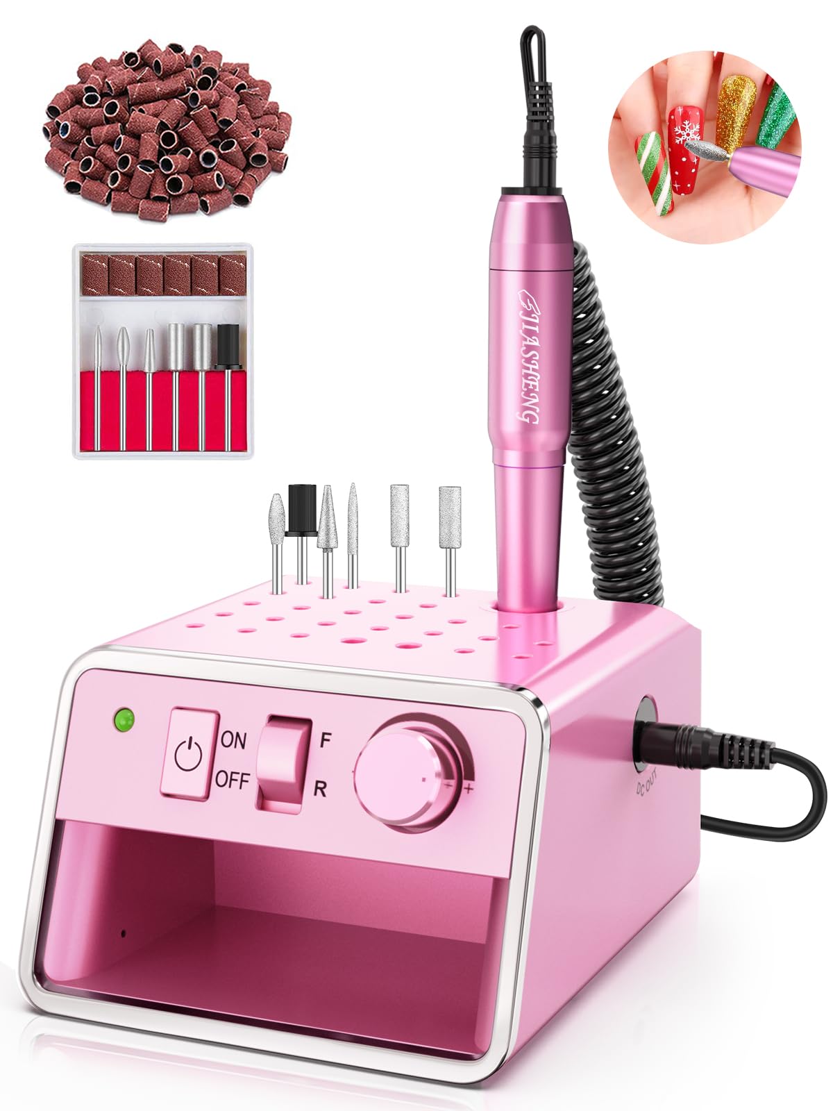 Amazon.com : 20000RPM Electric Nail Drill Portable Nail File Drill Set ...