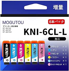 Amazon.co.jp: KNI-6CL-L カニ EPSON用 互換 インクカートリッジ KNI カニ エプソン用 KNI-6CL の 増量 6色パック 対応機種: EP-887AB EP ...