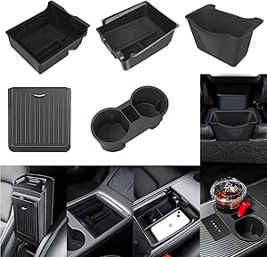 Amazon.com: Tesla Model Y Rear Center Console Organizer 2nd Row Seat ...