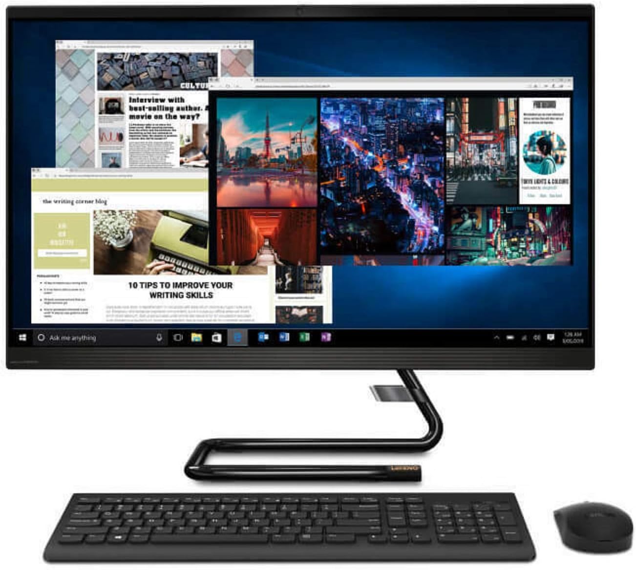 Amazon.com: Lenovo 27" FHD Touchscreen All-in-One Ideacentre 3 PC with ...