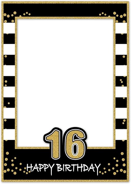 Amazon.com: SWYOUN Glitter Happy 16th Birthday Sweet 16 Photo Frame ...