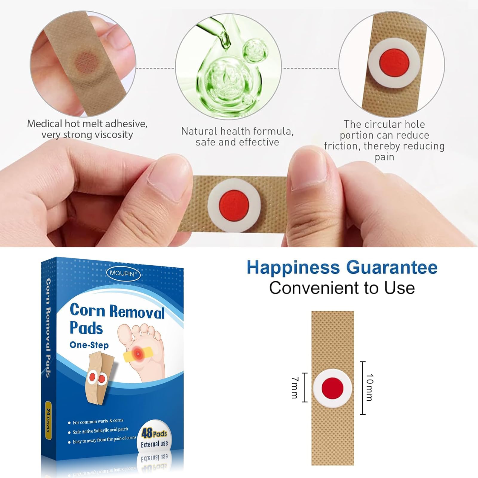 Snapklik.com : 48 Count Corn Removal Pads For Feet And Toe