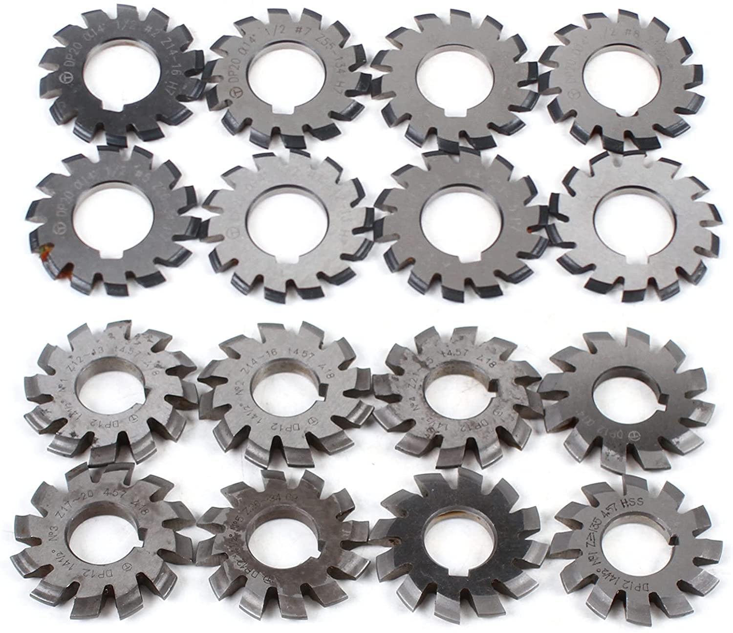 Amazon.com: 8 Pcs Involute Gear Cutter Gear Milling Cutter Tool High ...