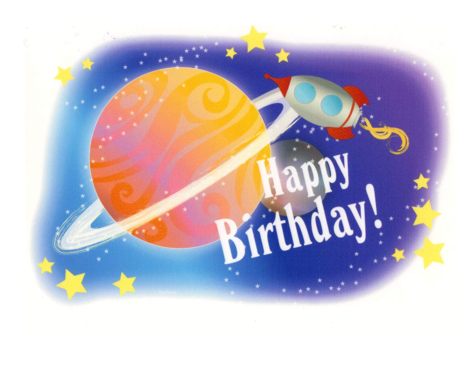 Buy Space Birthday Edible Icing Image (1/4 Sheet) by Whimsical ...