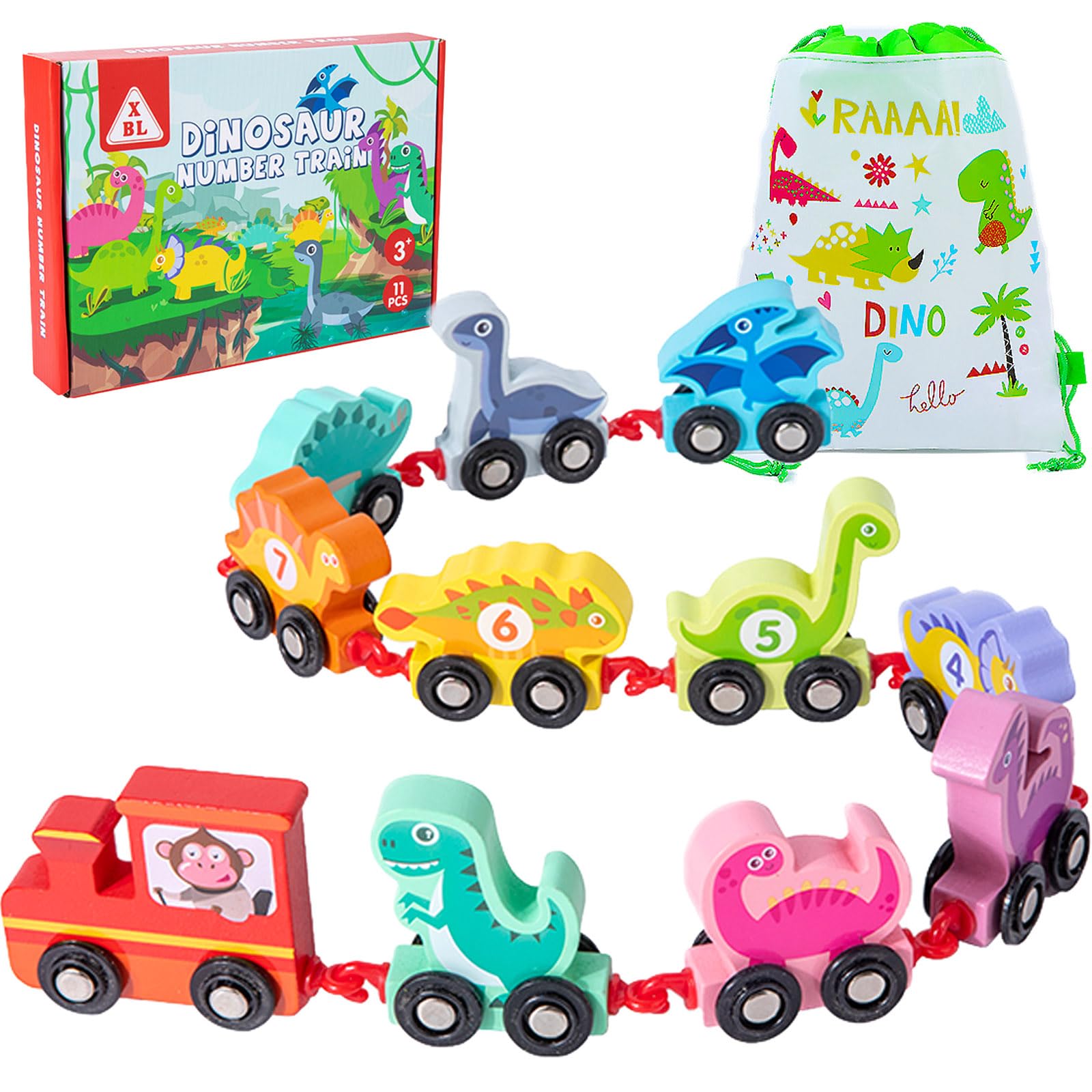 Amazon.com: Aykzaqe Train Set Toddler Toys for 2 3 4 Year Old Boys Toys ...