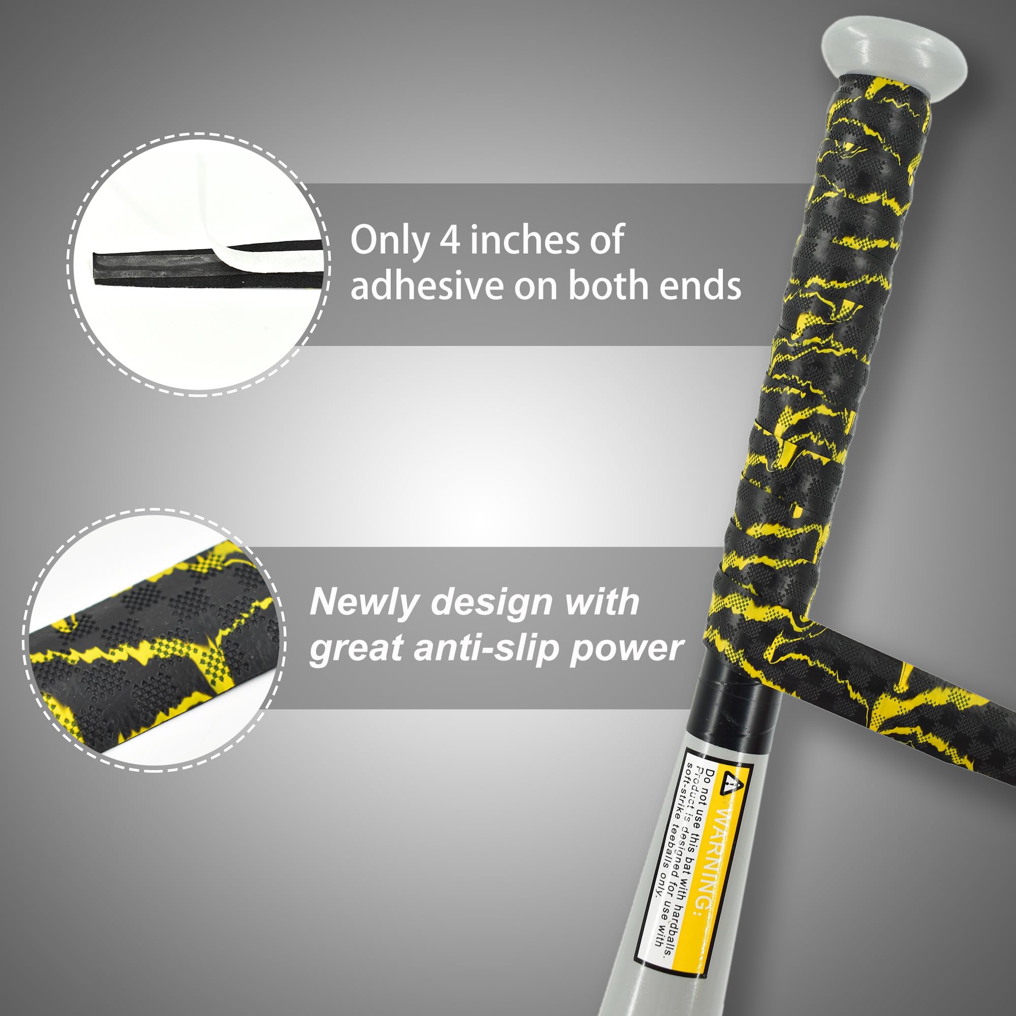 Snapklik.com : Senston Soft Softball Baseball Bat Grip Tape Hockey Bat ...