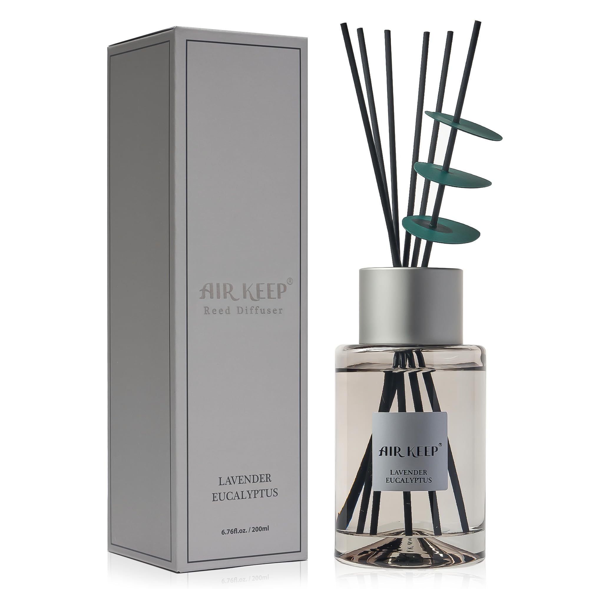 Amazon.com: Airkeep Reed Diffuser/Grey Reed Diffuser Set/6.7 oz(200ml ...