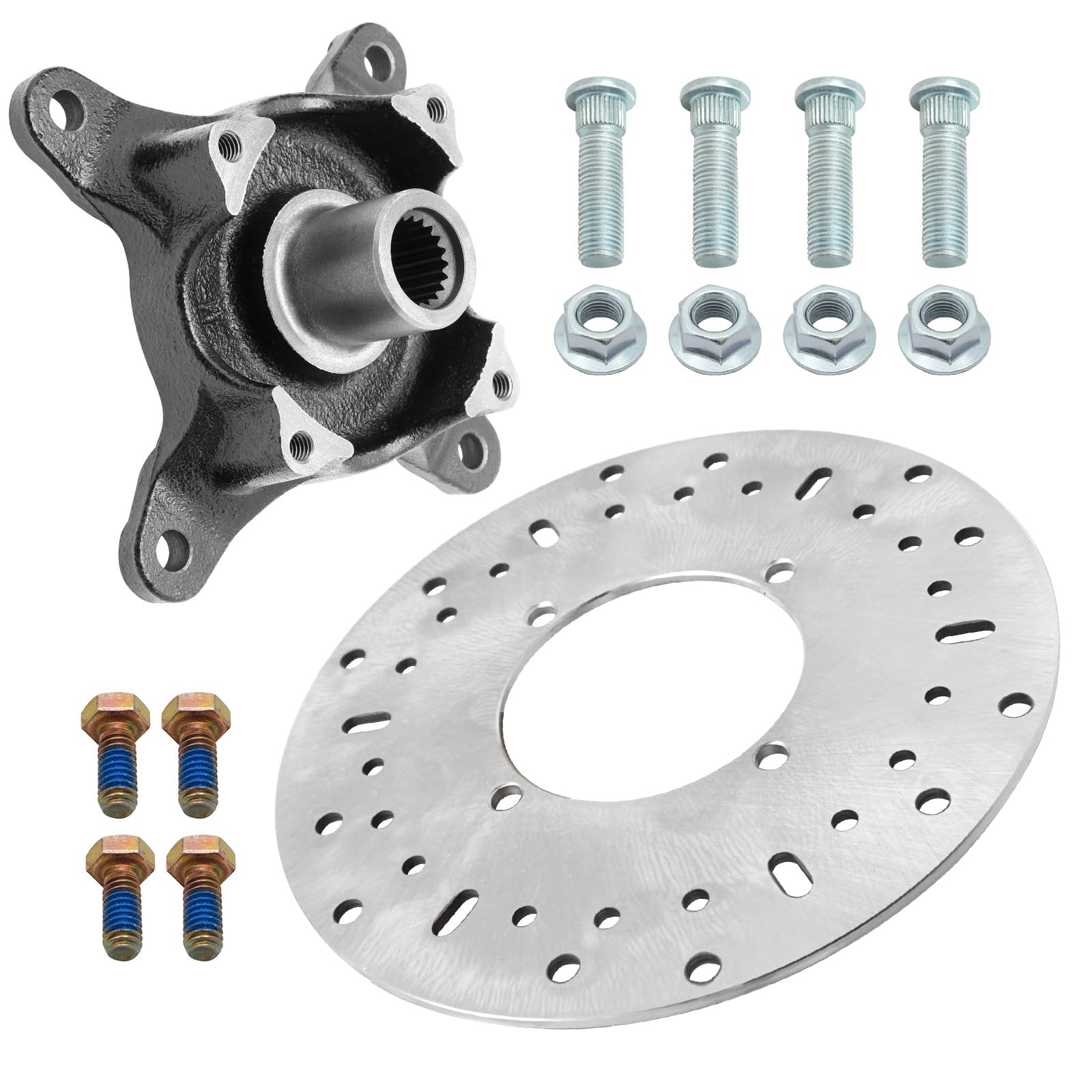 Amazon.com: Front Wheel Hub & Studs & Brake Rotor for Polaris Ranger ...