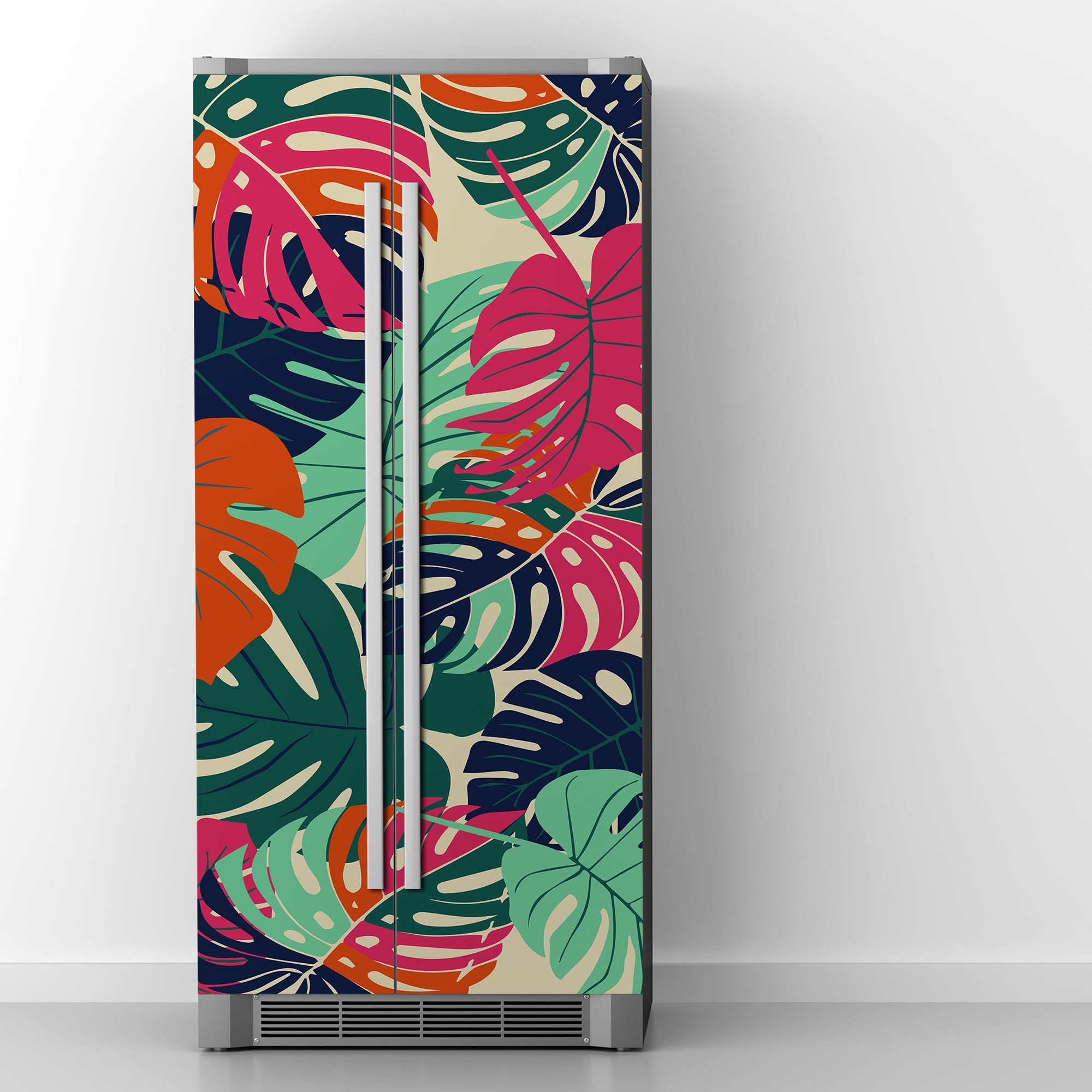 Amazon.com: WOOHOOROO Peel and Stick Refrigerator Wrap Fridge Decor ...