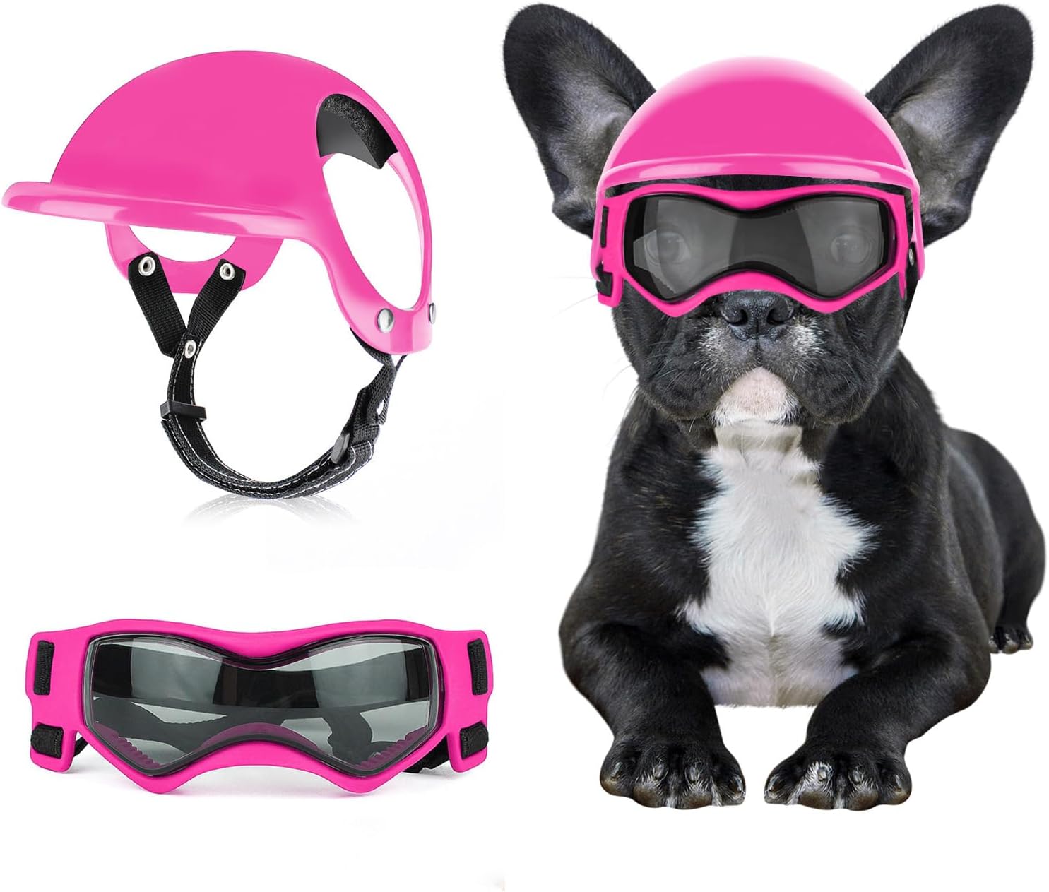BillionChains Dog Helmet and Dog Goggles for Small Dogs - Dog Goggles ...