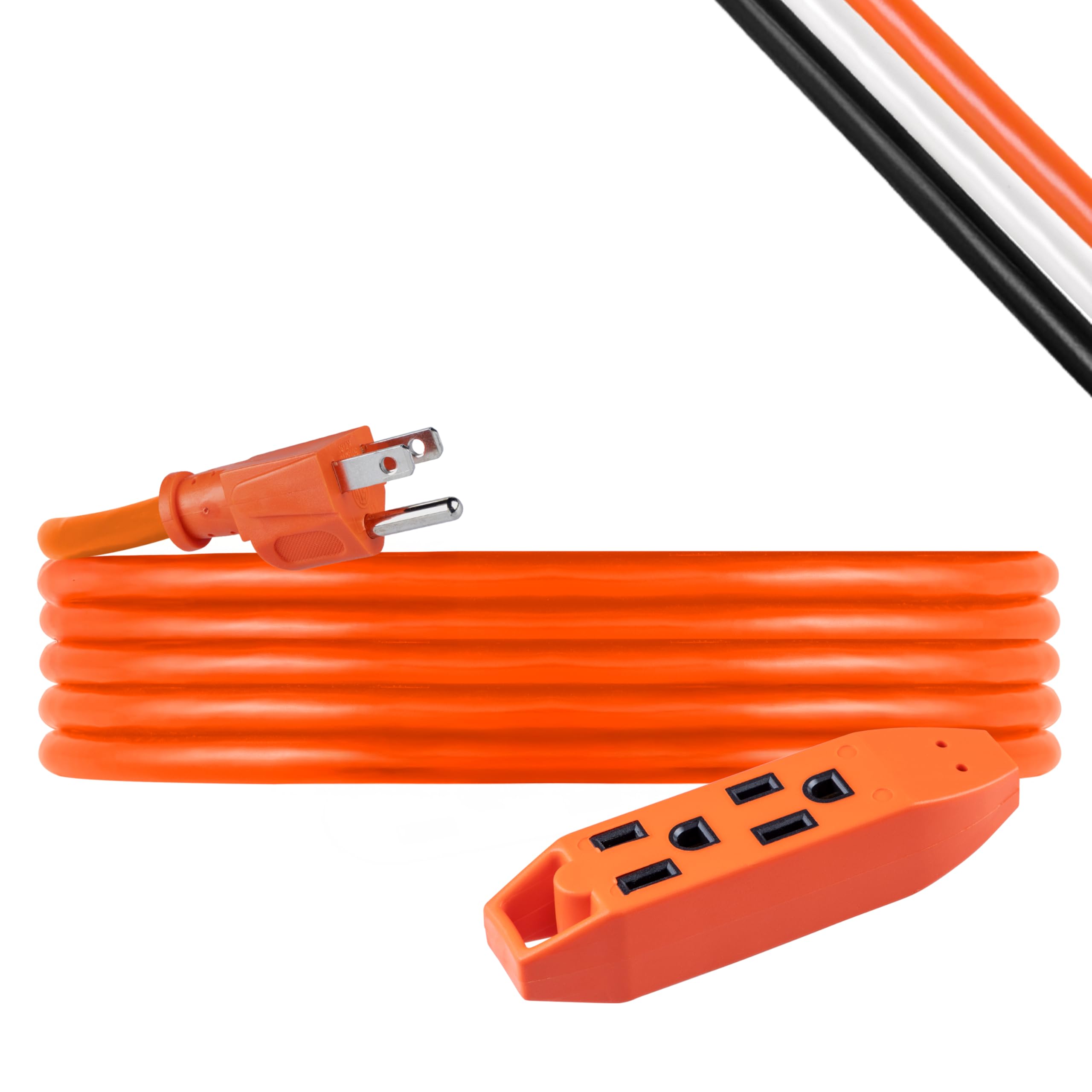 Snapklik.com : UltraPro 9 Ft Outdoor Extension Cord 3 Outlet Power ...