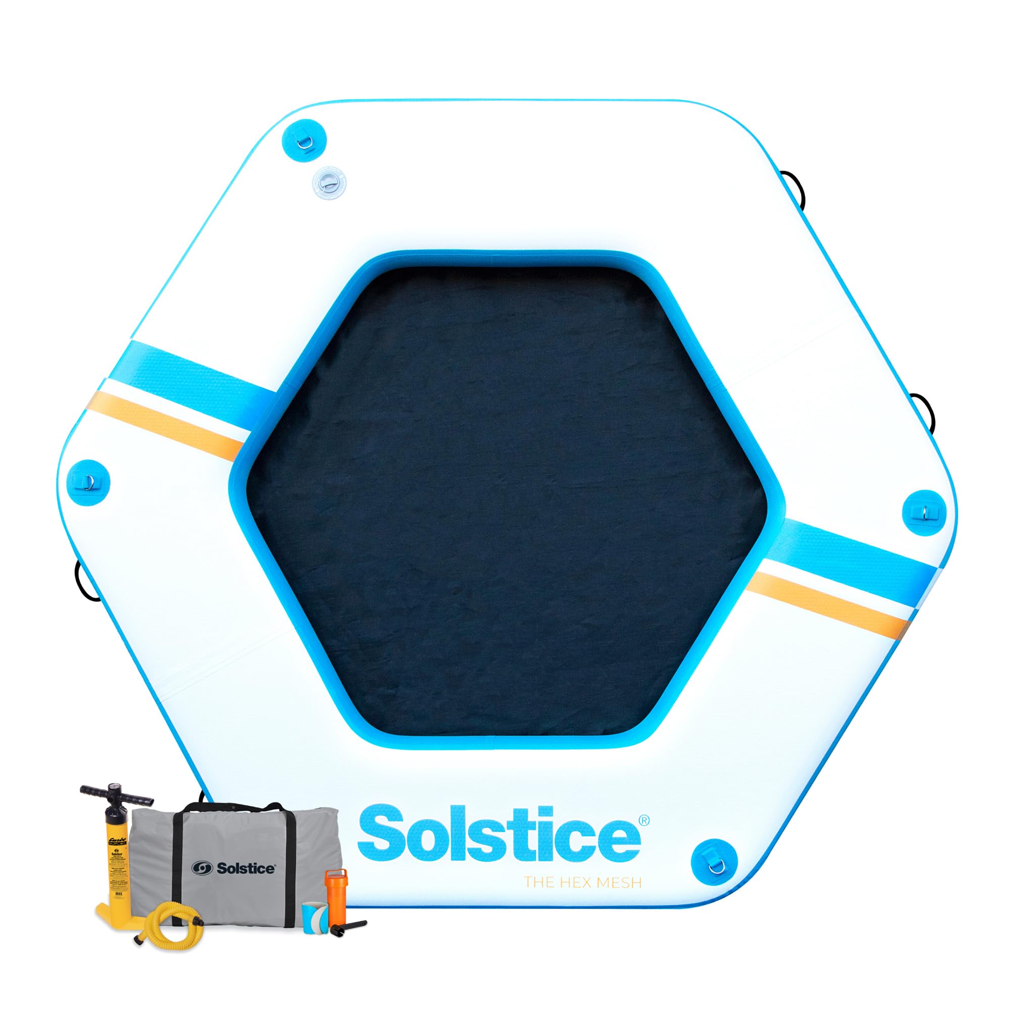 Snapklik.com : SOLSTICE 6-Person Hex Mesh Inflatable Dock, Floating ...