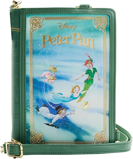 Amazon.com: Loungefly DISNEY PETER PAN BOOK SERIES CONVERTIBLE BACKPACK ...